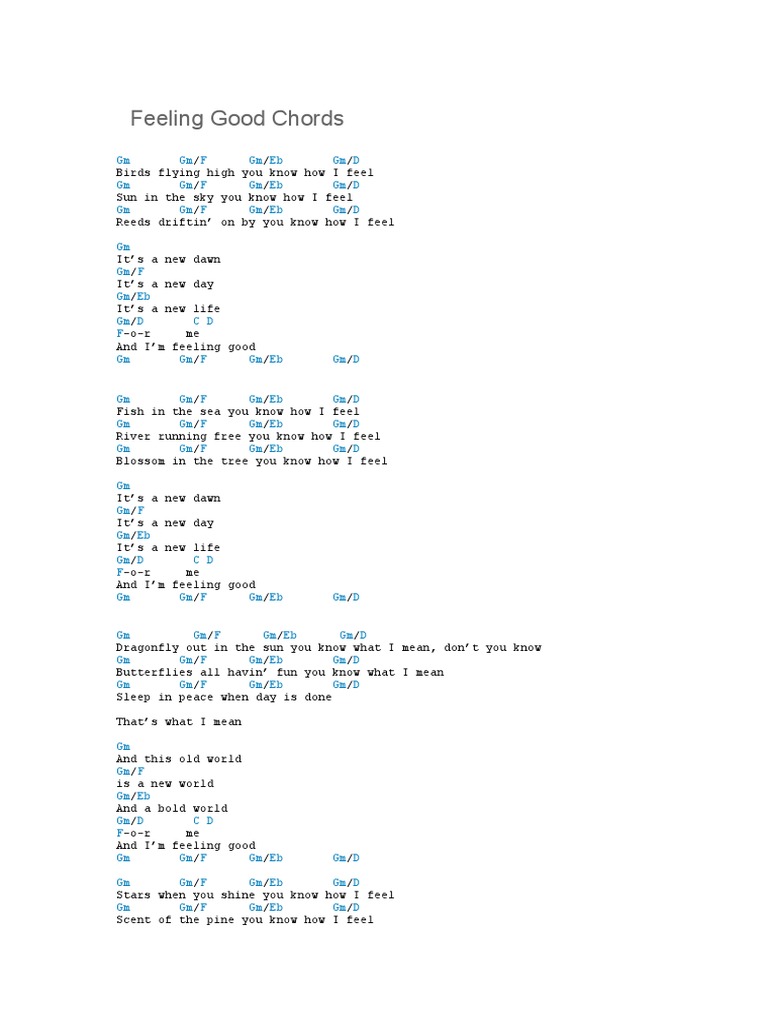Feeling Alright Chords