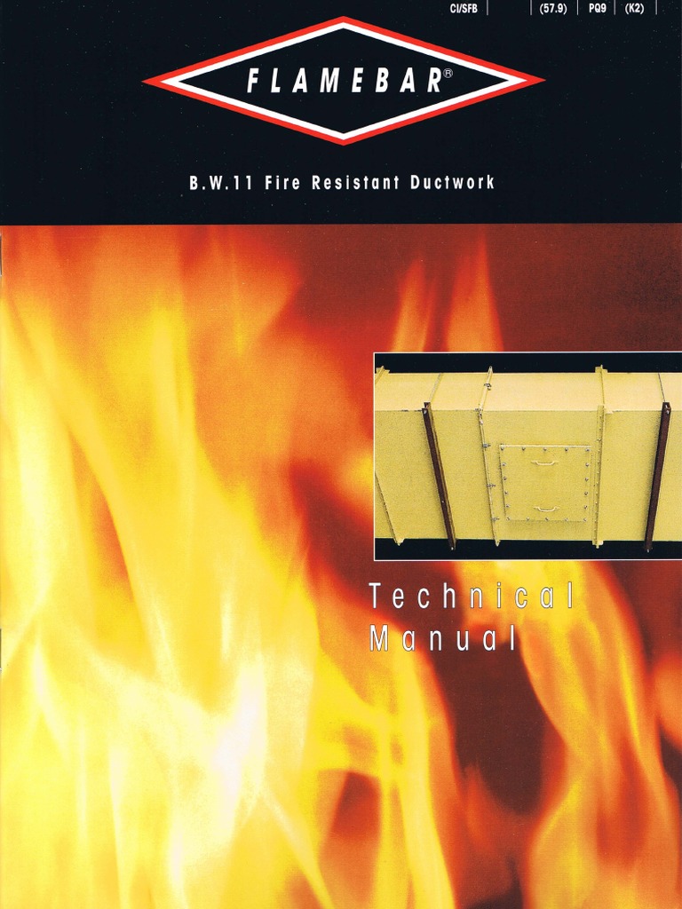 Flamebar B.W.11 Fire Rated Ductwork | PDF | Duct (Flow) | Ventilation ...