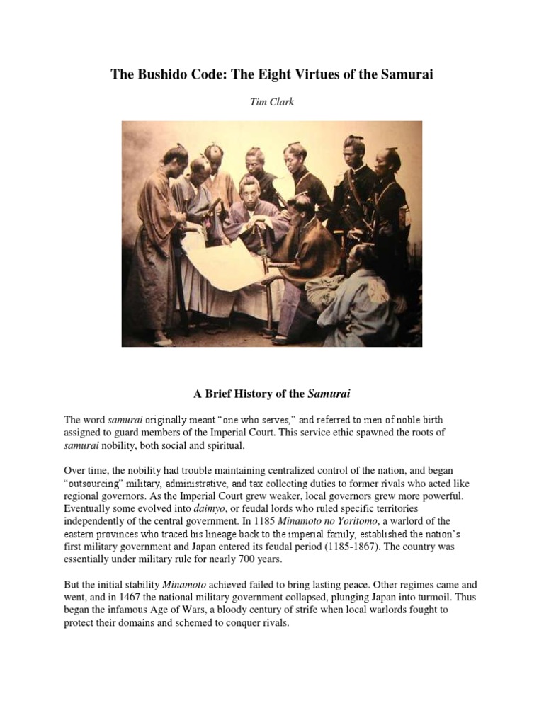 The Eight Virtues of Bushido Explained | PDF | Samurai | Bushido