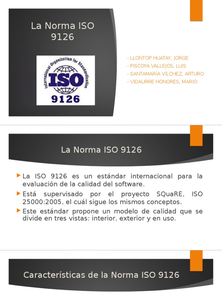 La Norma ISO 9126 | PDF | Usabilidad | Software