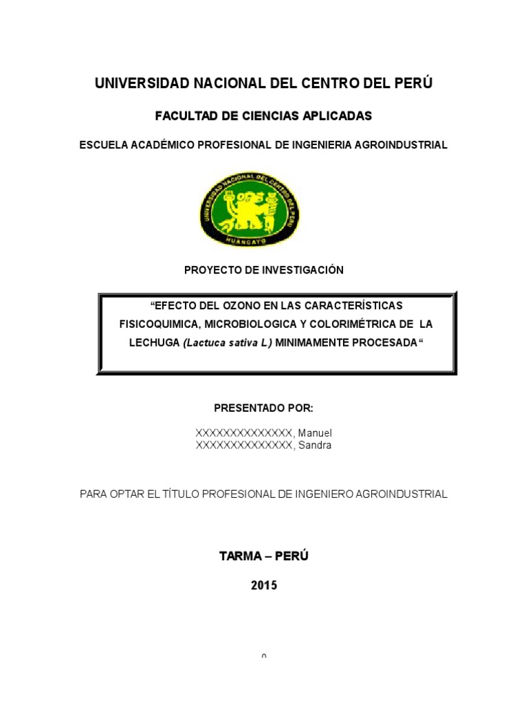 Efecto del ozono en lechuga procesada | PDF | Lechuga | Alimentos