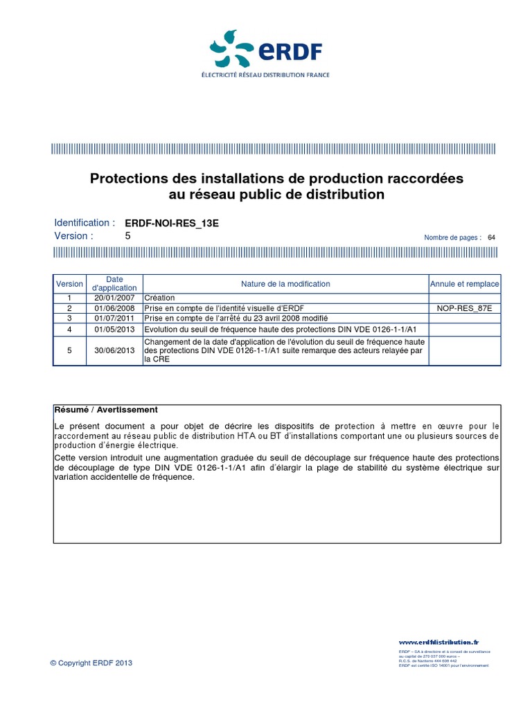 Erdf Noi Res 13e | PDF