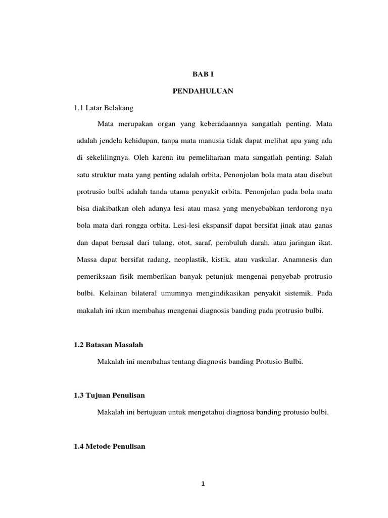 Protrusio Bulbi | PDF