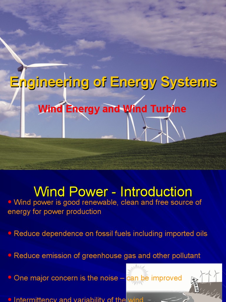 Lecture - 4 Wind Energy | Download Free PDF | Turbine | Wind Power