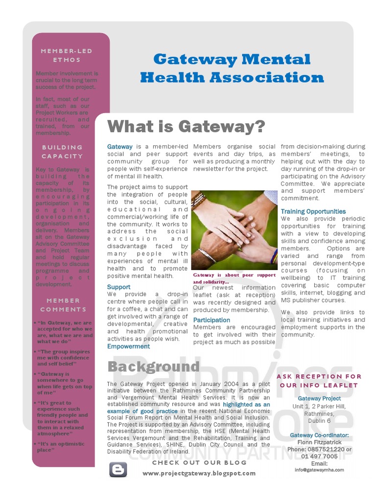 What Is Gateway?: Gateway Mental Health Association | PDF
