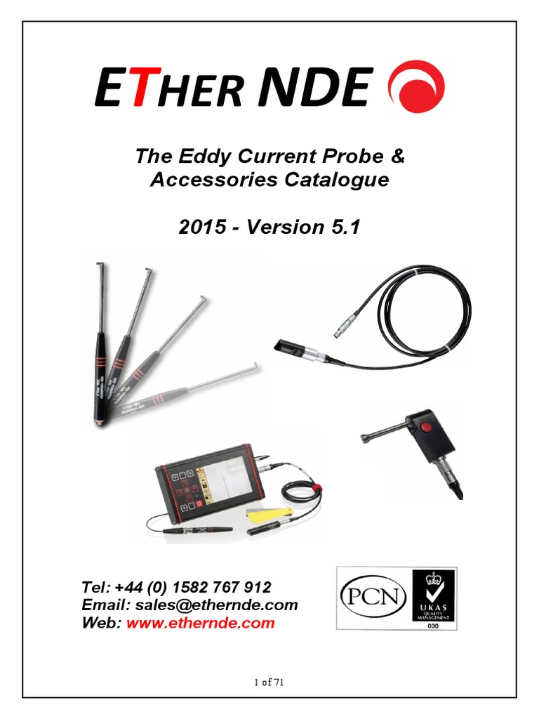 ETher NDE Probe Cataloge V5.1 - 2 | PDF | Electrical Connector | Electronics
