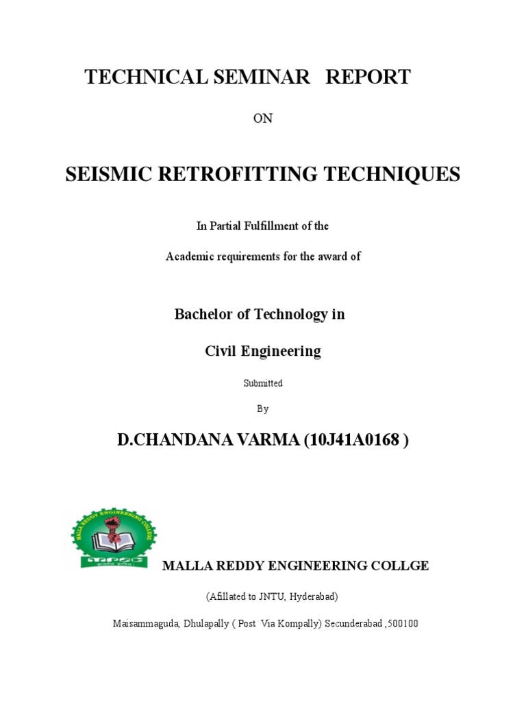 Technical Seminar Report | PDF | Earthquake Engineering | Framing ...