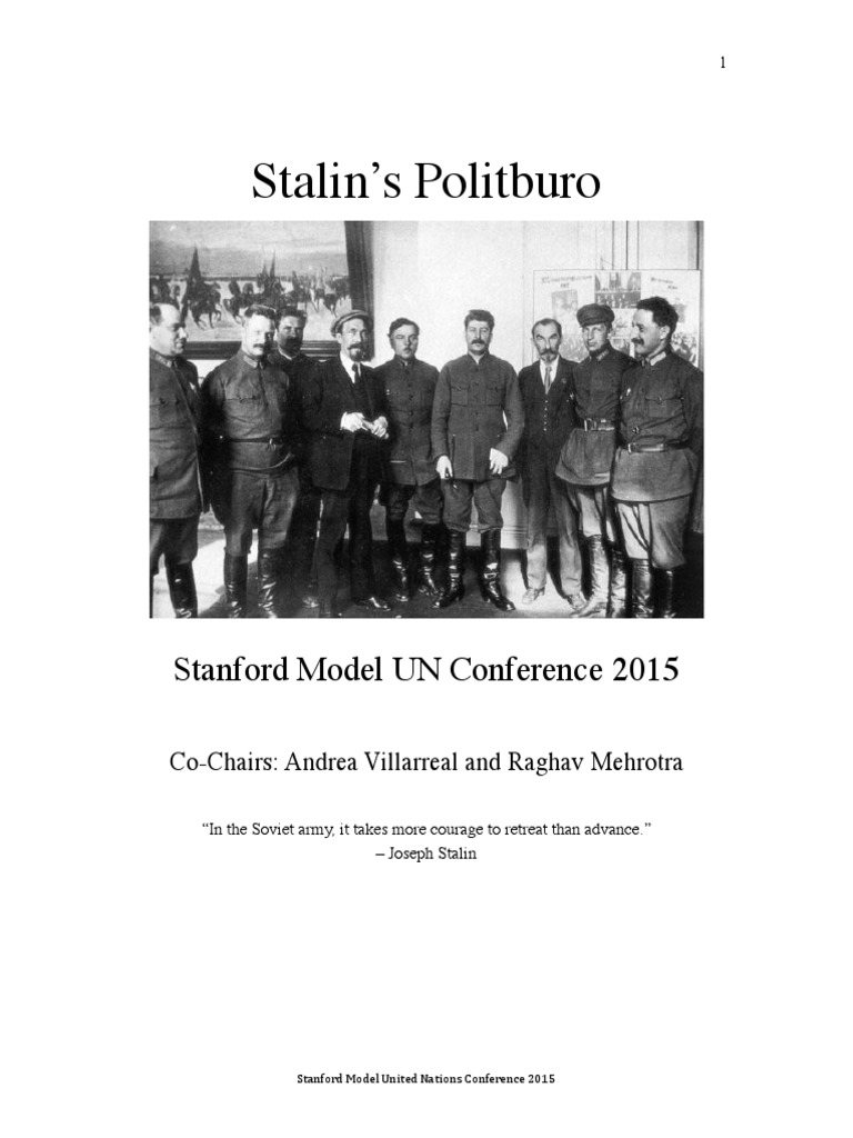 Stalin's Politburo Background Guide | PDF | Soviet Union | World Politics