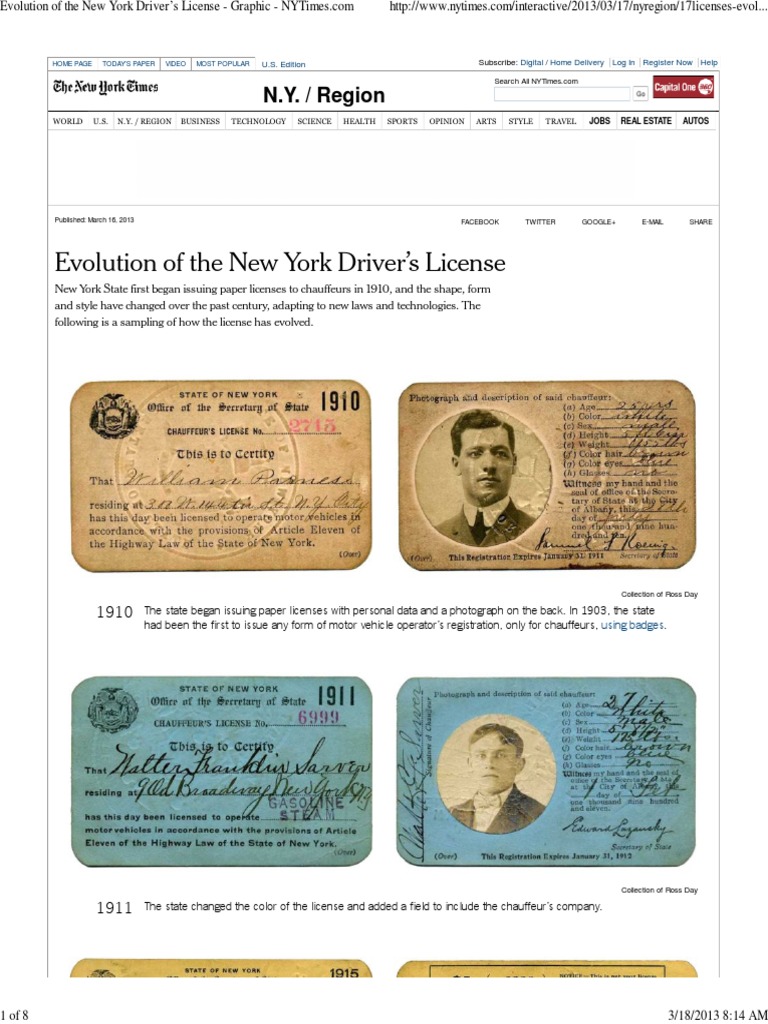 NY Drivers License History | Download Free PDF | Driver's License ...