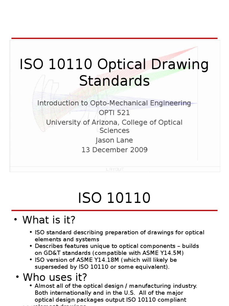 ISO 10110 Optical Drawing Standards | Engineering Tolerance | Laser