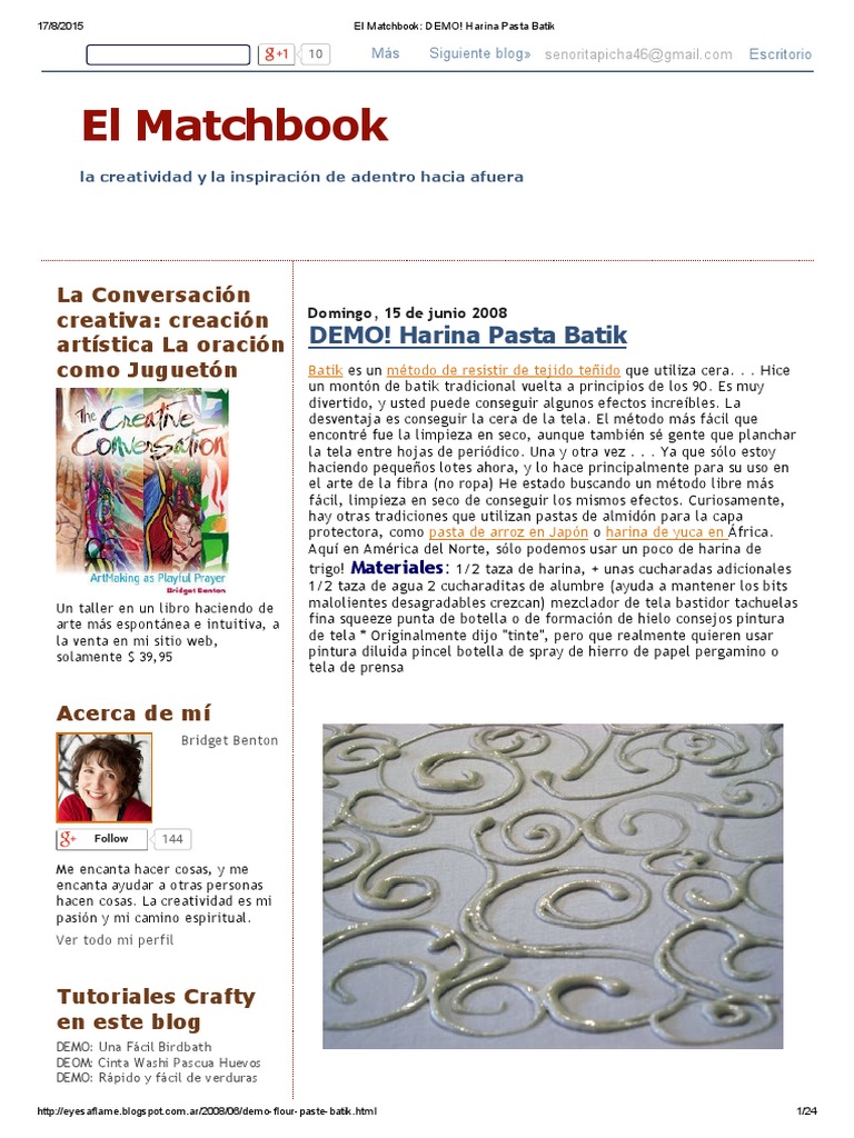 Pasta de Harina Batik | PDF | Pinturas | Pasta