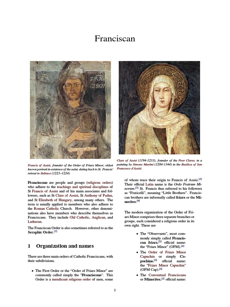 Franciscan | PDF | Roman Catholic Orders And Societies | Catholic ...
