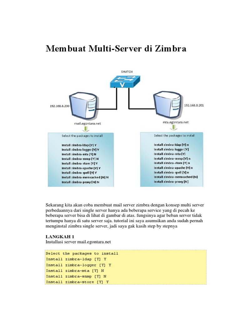 Panduan Multi-Server Zimbra | PDF | Server Proxy | Port (Jaringan Komputer)