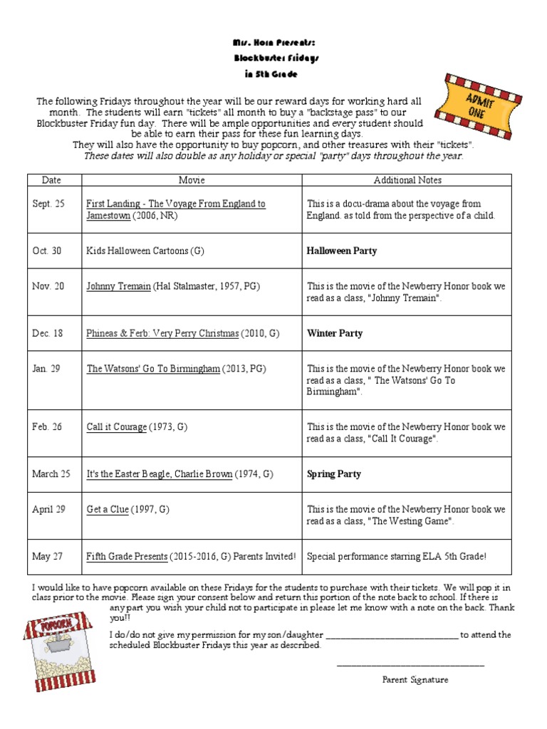 Blockbuster Fridays! | PDF