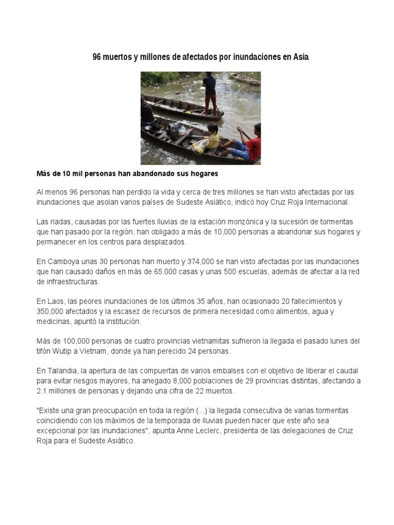 Problemas Ambientales en Asia y Europa Asia | PDF | Ciclones tropicales ...