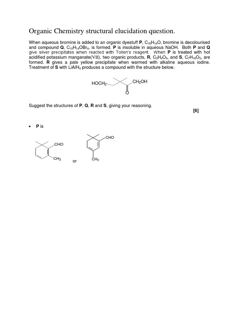 Structural Elucidation of Organic Compounds | PDF
