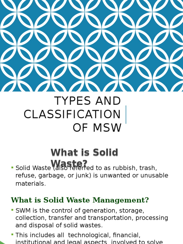 002 Types of Solid Waste | PDF | Municipal Solid Waste | Recycling