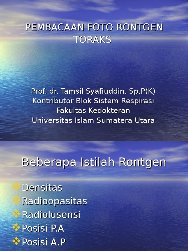 Pembacaan Foto Rontgen Toraks | PDF