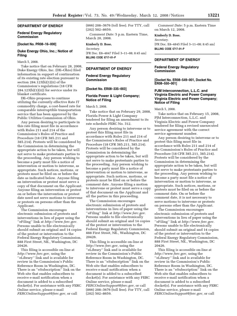 Notice: Compliance Filing: Duke Energy Ohio, Inc | PDF