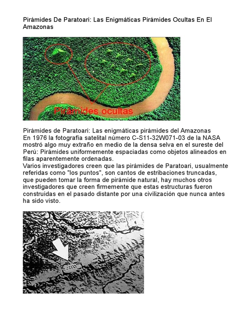 Las enigmáticas pirámides de Paratoari en la selva amazónica ...