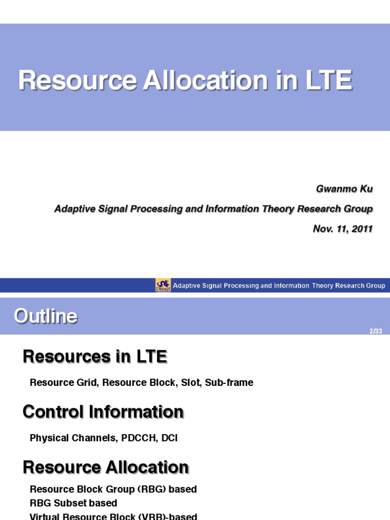 Resource Allocation in LTE | PDF