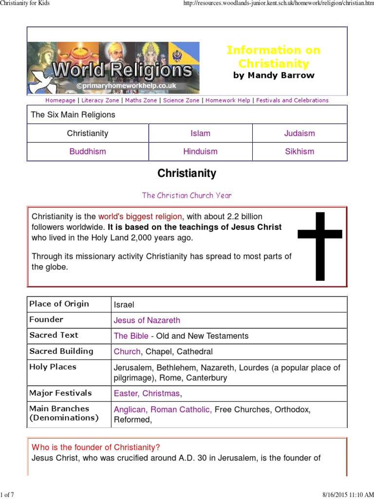 Christianity For Kids | PDF | Resurrection Of Jesus | Jesus