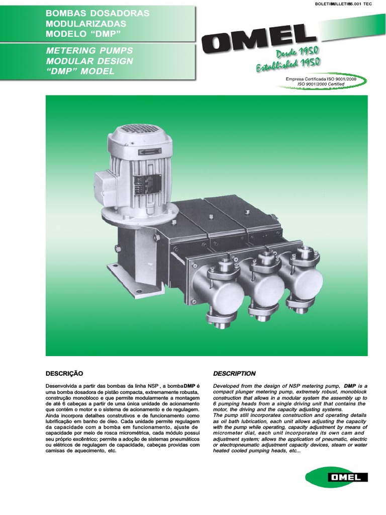 Bomba Omel - DMP | PDF | Materiais artificiais | Materiais de construção