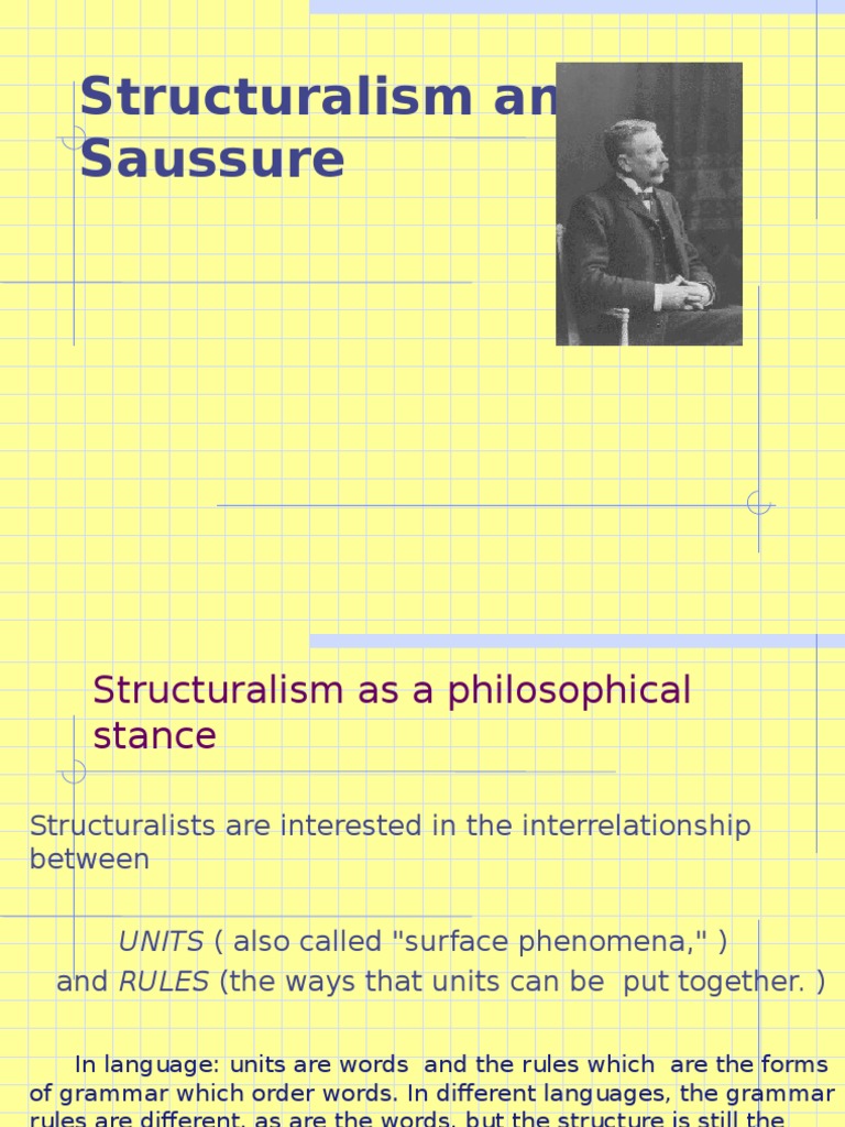 Structuralism & Saussure's Linguistics | PDF | Linguistics | Semantics