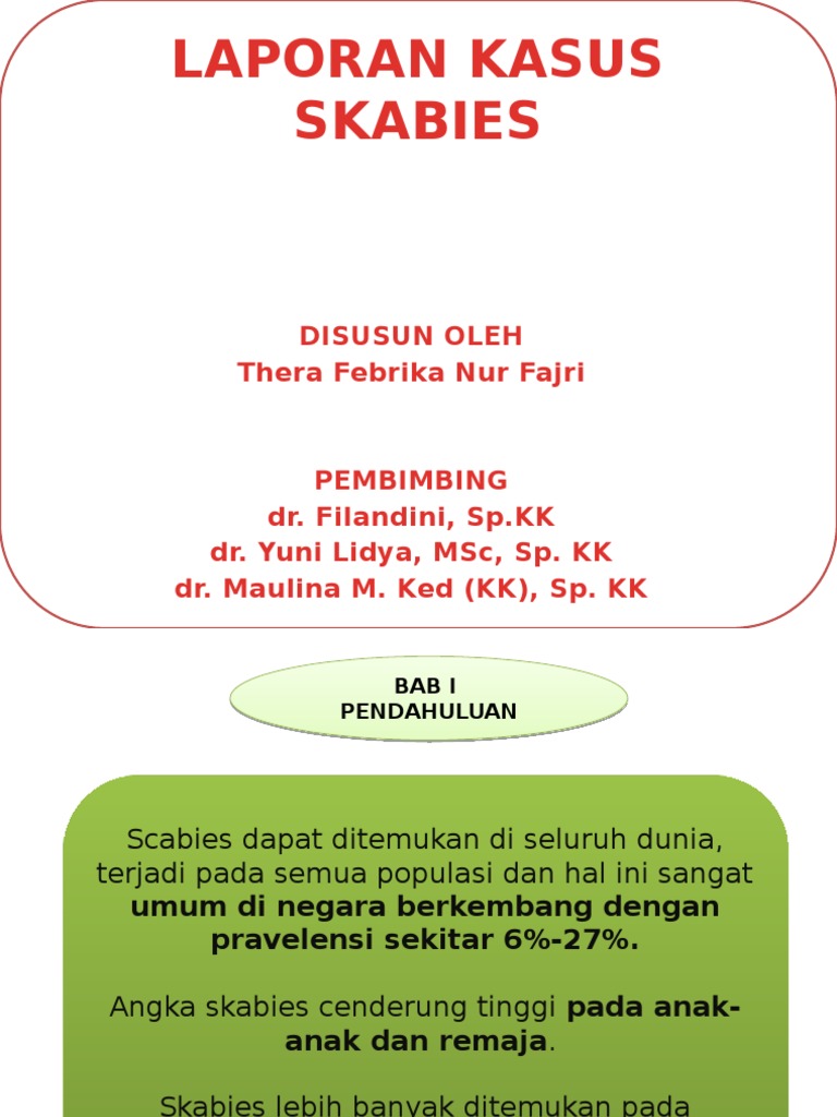 LAPORAN KASUS Skabies | PDF | Kesehatan Holistik