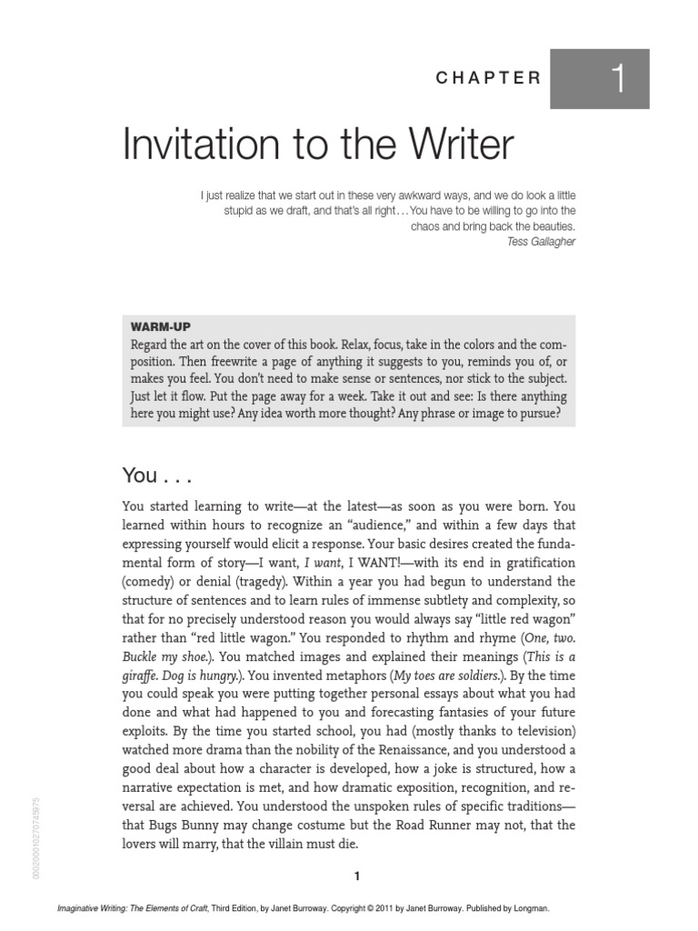 Invitation To The Writer: Warm-Up | PDF