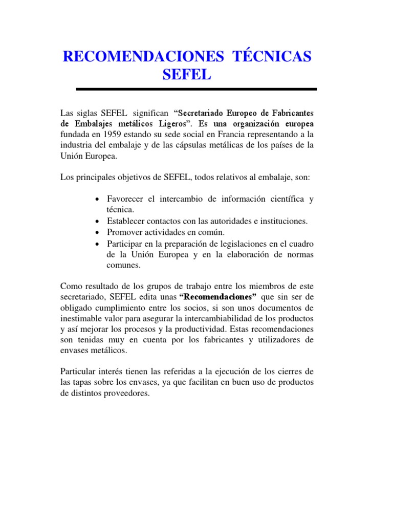 SEFEL | PDF