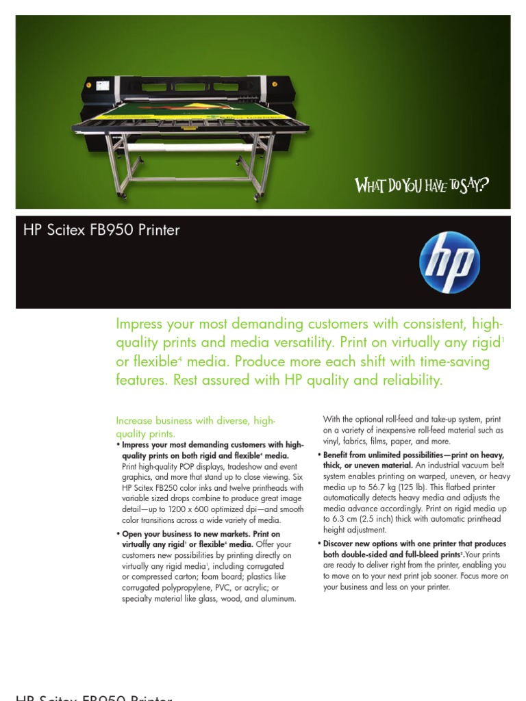 FB950 Brochure | PDF | Printer (Computing)