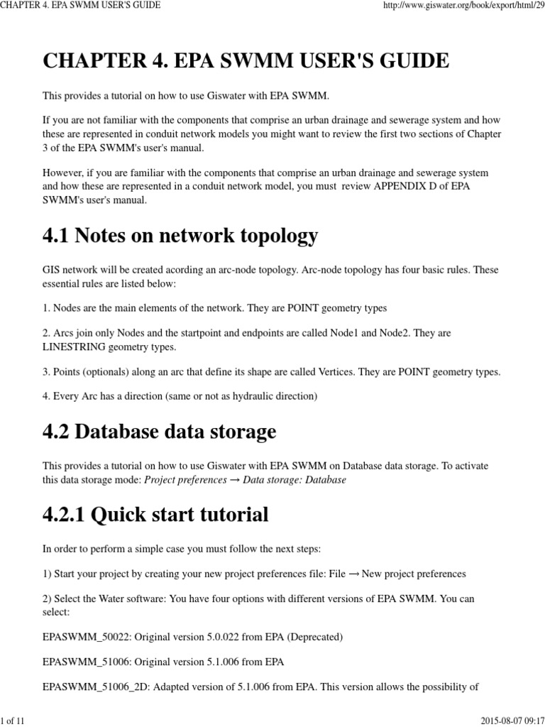 Chapter 4. Epa SWMM User's Guide | PDF | Hydrology | Water