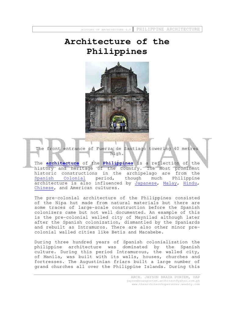 Architecture of The Philippines | PDF