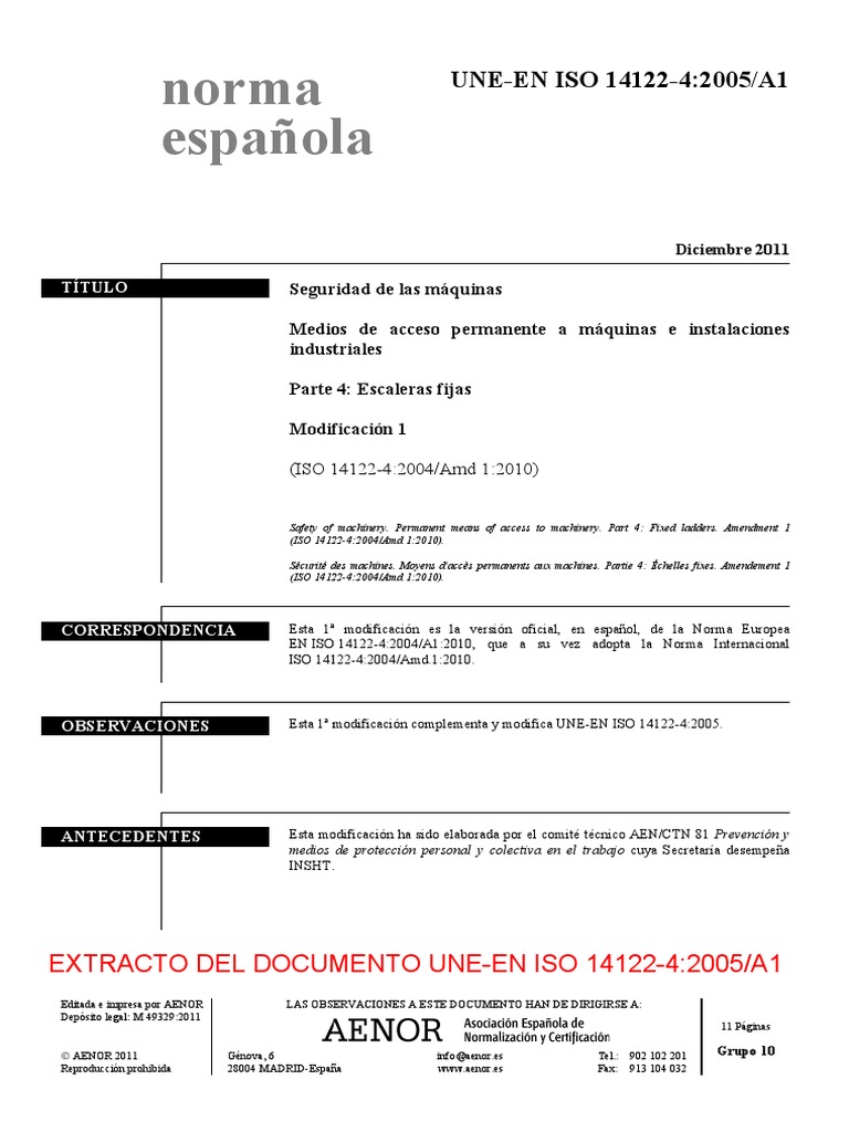 UNE-EN iso 14122-4