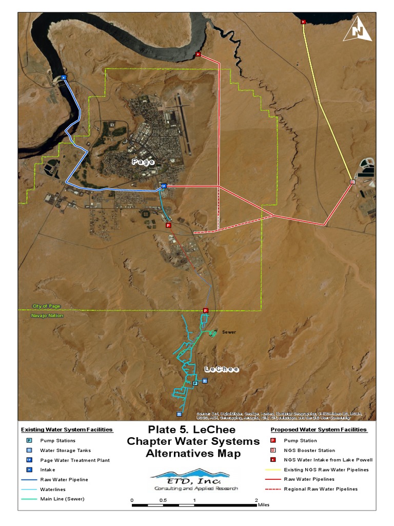 Plate 5. Lechee Chapter Water Systems Alternatives Map: Proposed Water ...