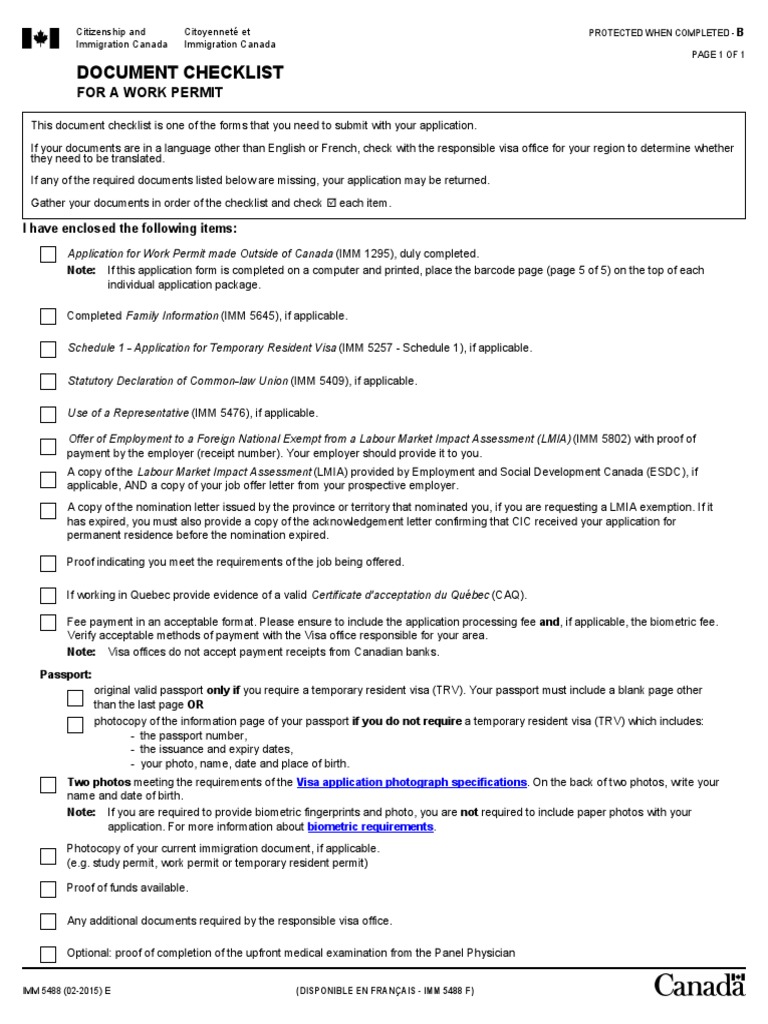 Document checklist | Travel Visa | Passport