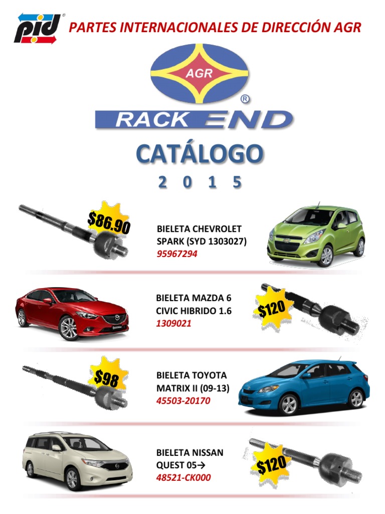 Catálogo de Autopartes AGR 2015 | PDF | Volkswagen | Vehículos con ...