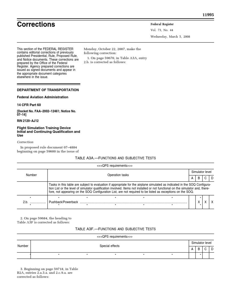 Proposed Rule: Airmen Certification: Flight Simulation Training Device ...