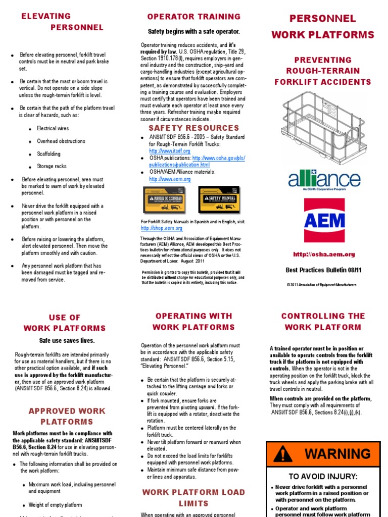 Personnel Work Platforms: Elevating Personnel Operator Training | PDF ...