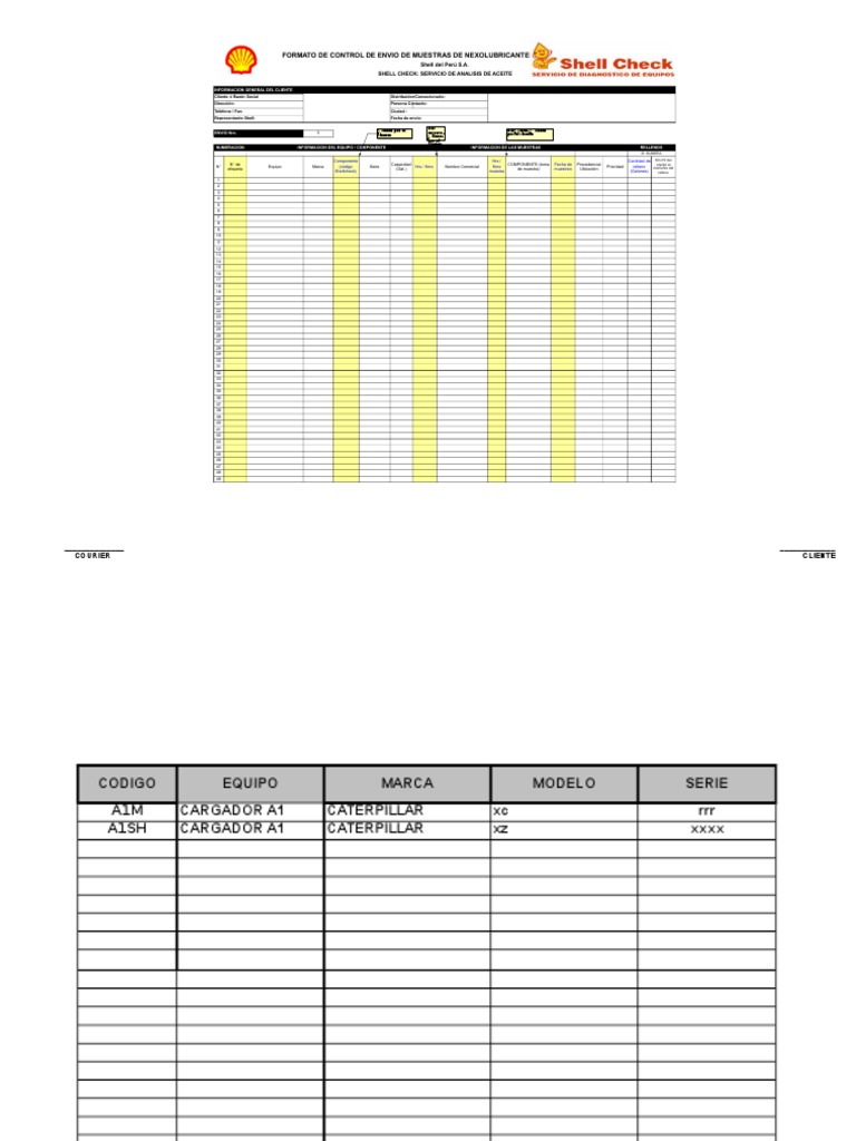 Formato de Control de Muestras | PDF
