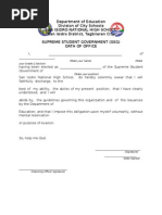 Oath of Office for Student Council 2019-2020 | PDF | Oath Of Office ...