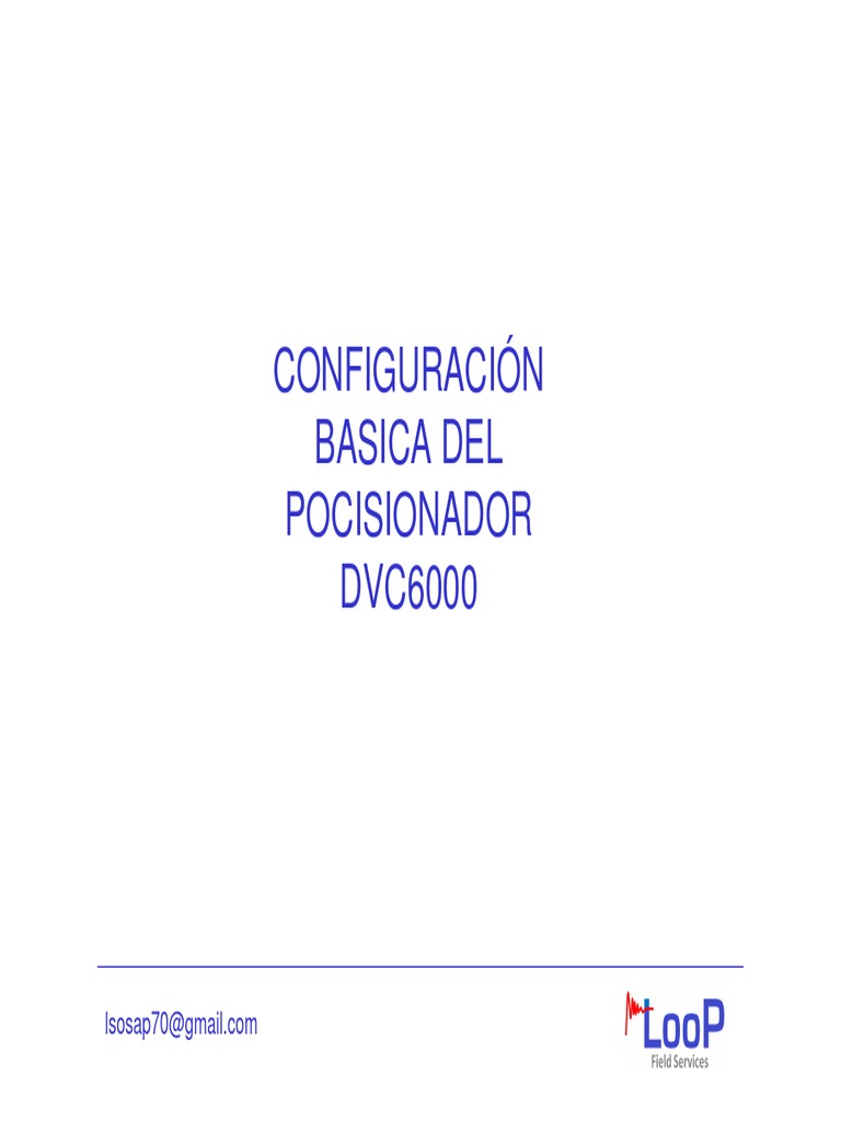 Configuracion Basica Del Dvc6000 (Auto Setup) | PDF | Solenoide ...