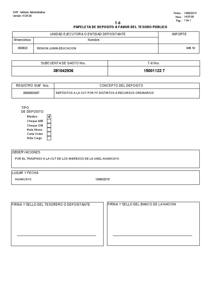 Formato T6 | PDF | Bancario | Servicios financieros