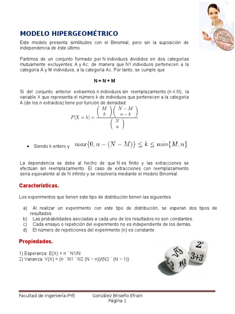 Distribución Hipergeométrica | PDF | Distribución de probabilidad ...