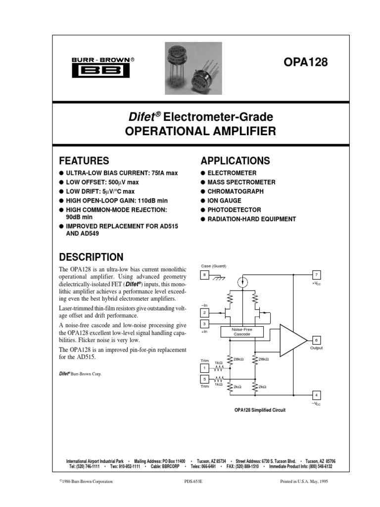 Difet: Features Applications | PDF | Operational Amplifier | Amplifier
