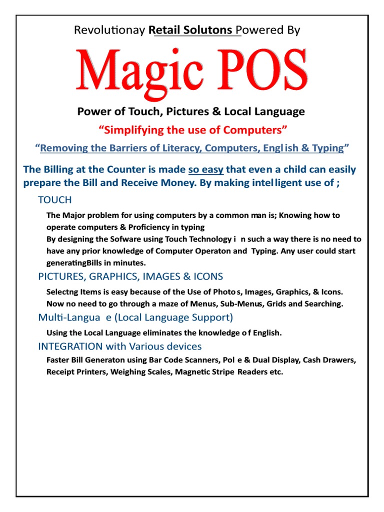 Magic Pos PDF | PDF | Point Of Sale | Retail