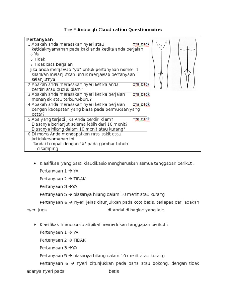 The Edinburgh Claudication Questionnaire | PDF