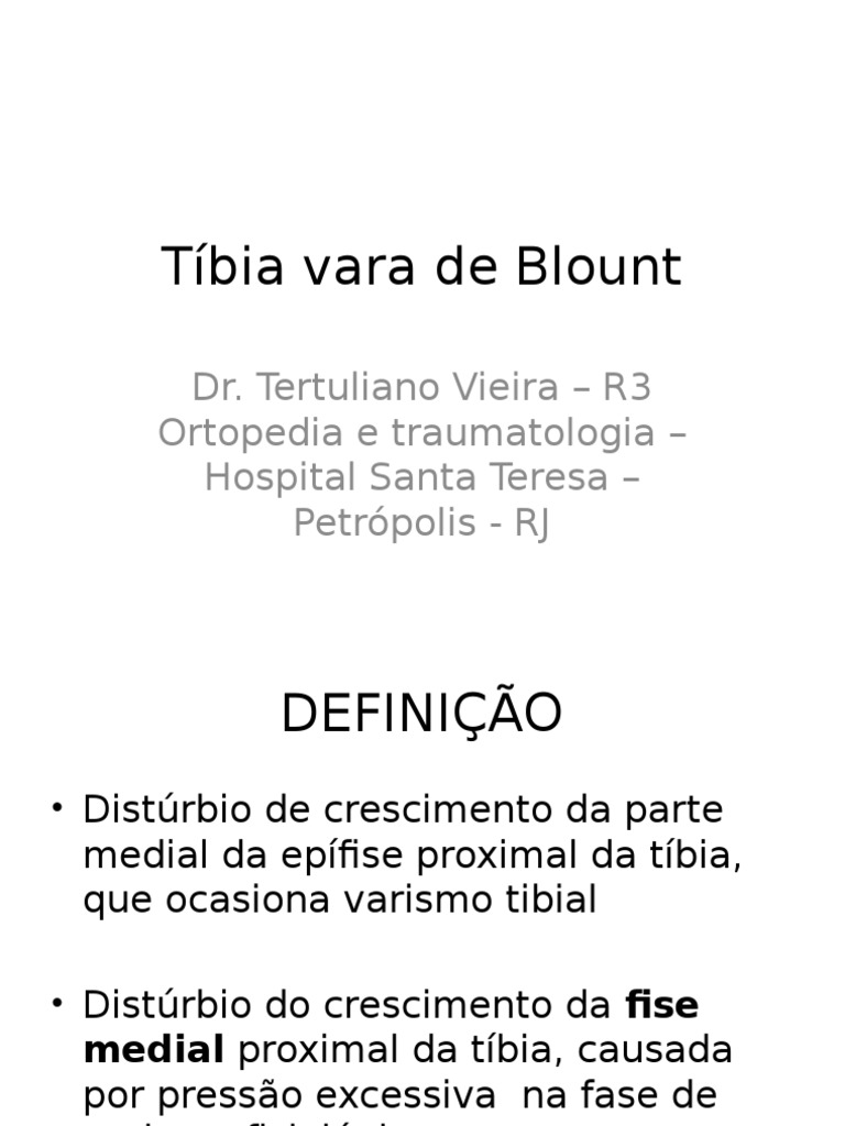 Tibia Vara de Blount | PDF | Joelho | Sistema Locomotor