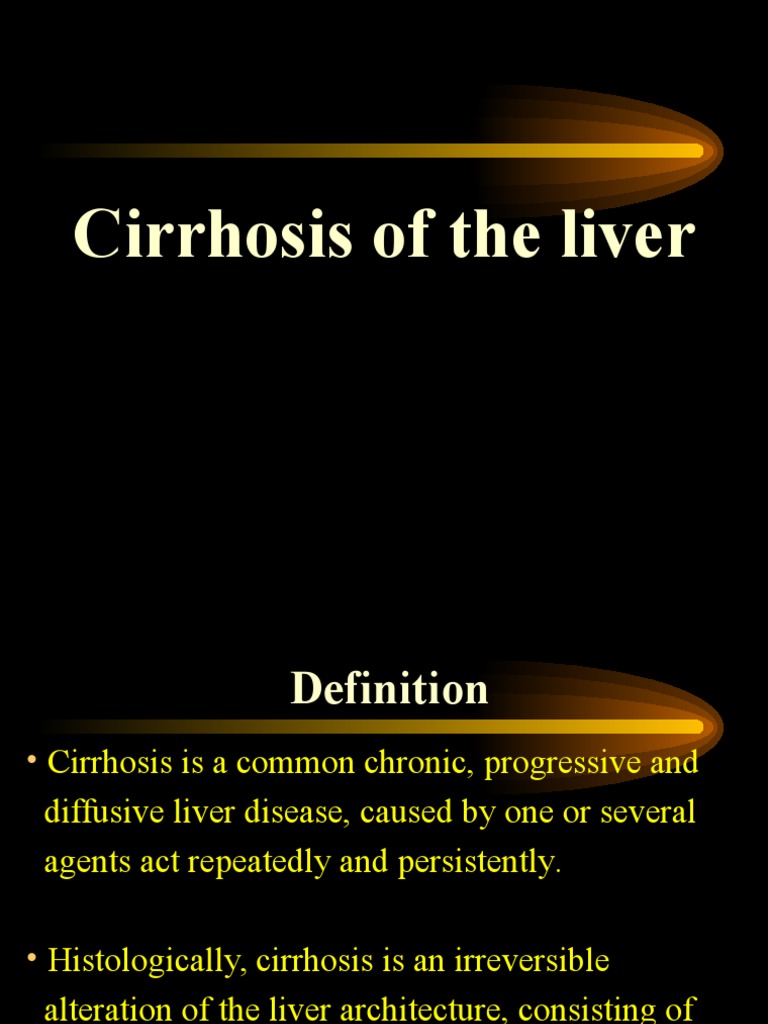 Liver Cirrhosis Lecture | PDF | Cirrhosis | Hepatitis